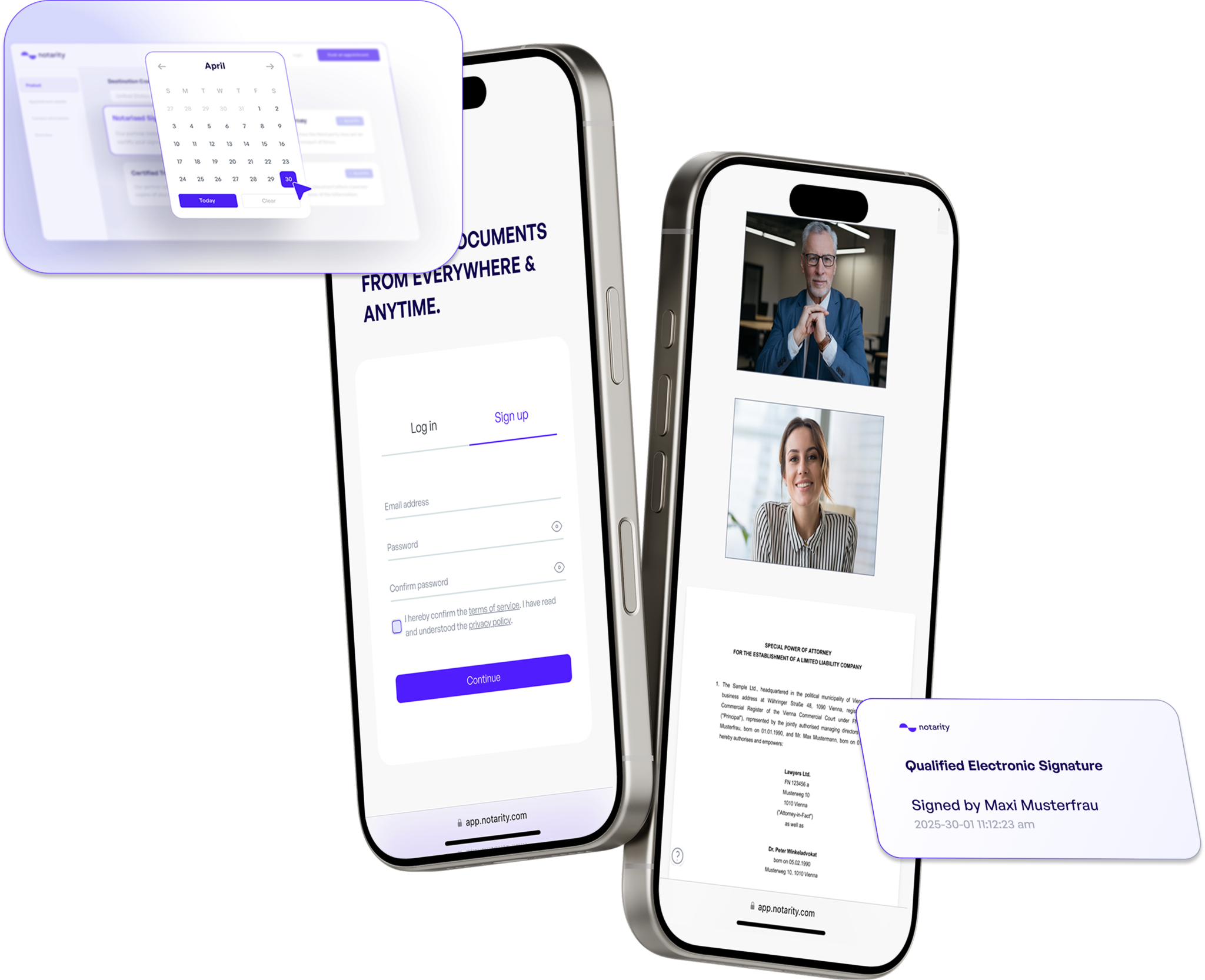 Online notary appointments - notarity